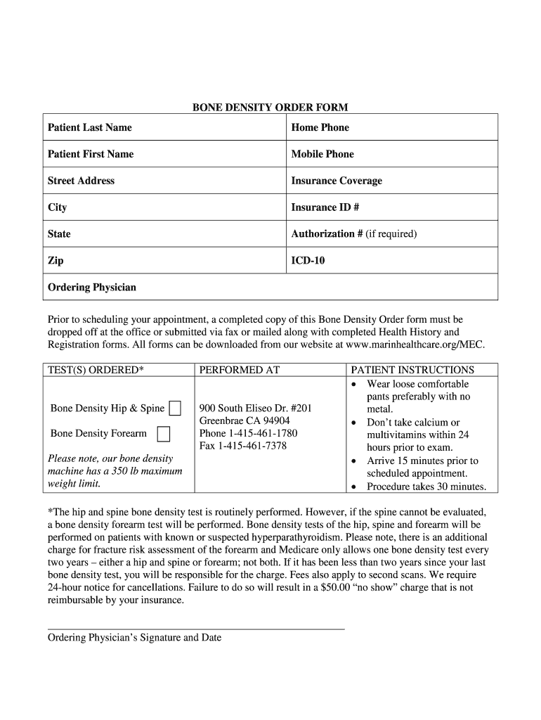 Fillable Online marinhealthcare MEC FORM BMD ORDER 012916 (002).doc ...