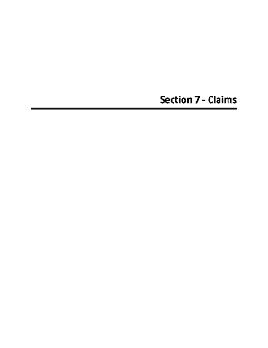 Fillable Online Section 7 - Claims Fax Email Print - pdfFiller