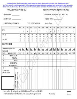 Fillable Online Timesheet must include: Client and Employee phone ...