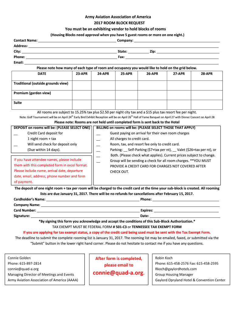 Fillable Online Army Aviation Association of America Fax Email Print ...