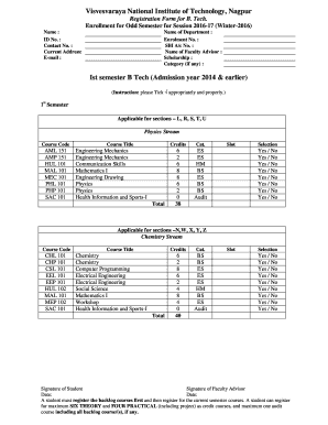 Fillable Online academic vnit ac Modified Registration forms 6.5.16 ...