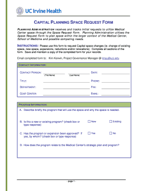 Fillable Online ucirvinehealth Space Request Form Rev 043013 Fax Email ...