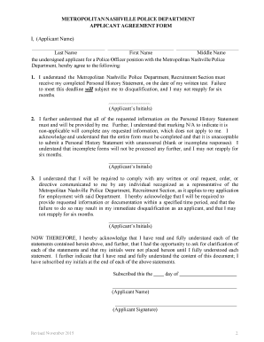 Fillable Online nashville Nashville.gov - Police - Personal History ...