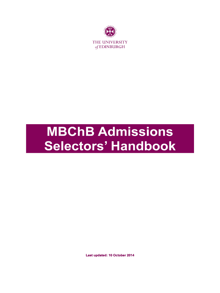 Fillable Online MBChB Admissions Fax Email Print - pdfFiller