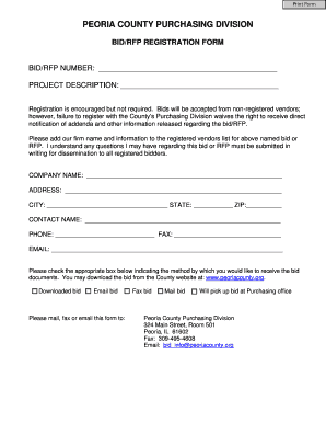 Fillable Online illinoisfloods PEORIA COUNTY PURCHASING DIVISION Fax ...