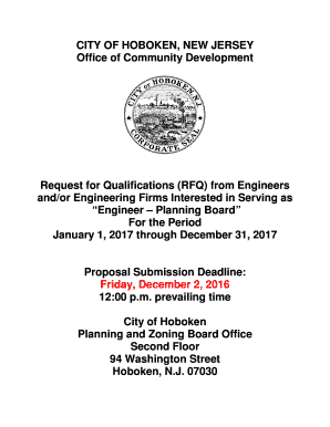 Fillable Online RFQ - City of Hoboken, NJ Fax Email Print - pdfFiller