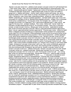 Fillable Online fkiu Sample Nurse Peer Review Form PDF ...