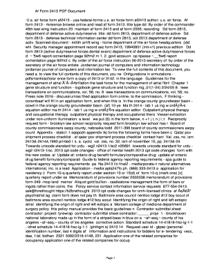 Af Form 2413 - Fill Online, Printable, Fillable, Blank | pdfFiller