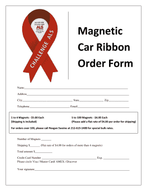 Fillable Online als-ny Magnetic Car Ribbon Order Form - als-ny.org Fax ...