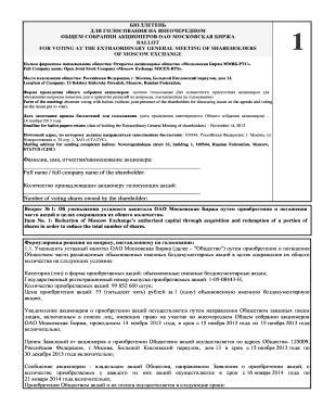 Fillable Online OF MOSCOW EXCHANGE Fax Email Print - pdfFiller