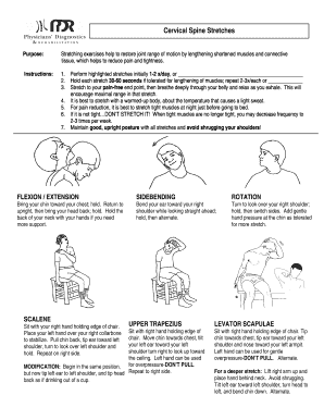 Fillable Online Cervical Spine Stretches Fax Email Print - pdfFiller