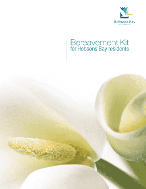 Fillable Online Bereavement Kit Fax Email Print - pdfFiller