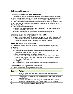Fillable Online Gathering Evidence Fax Email Print - pdfFiller