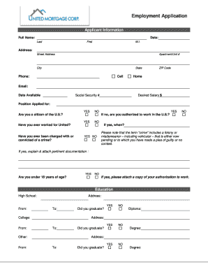 Fillable Online UMC Employment Application - Rev 092014 Fax Email Print ...
