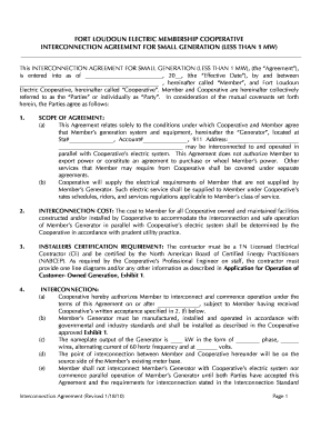 Fillable Online Interconnection Agreement.doc Fax Email Print - pdfFiller