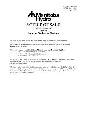 Fillable Online hydro mb 040297 SALEFORM.pdf - Manitoba Hydro Fax Email ...