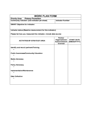 Fillable Online Work Plan Form.docx Fax Email Print - pdfFiller