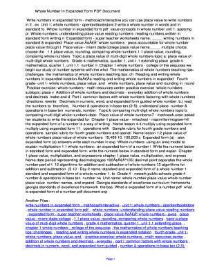 Fillable Online puvm Whole Number In Expanded Form PDF ...