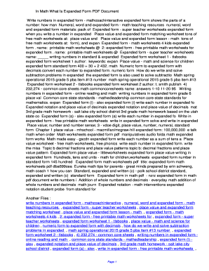 Fillable Online wpet In Math What Is Expanded Form PDF ...