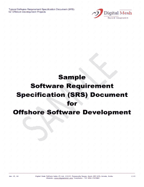 Fillable Online Typical Software Requirement Specification Document ...