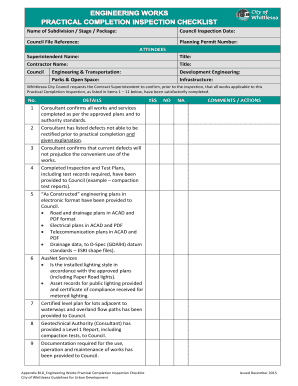 Fillable Online Council Inspection Date: Fax Email Print - pdfFiller