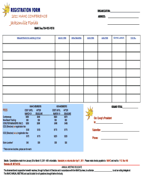 Fillable Online mahc ORGANIZATION: - mahc Fax Email Print - pdfFiller