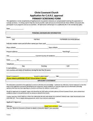 Fillable Online PRIMARY SCREENING FORM - bsbproduction.s3.amazonaws.com Fax Email Print - pdfFiller