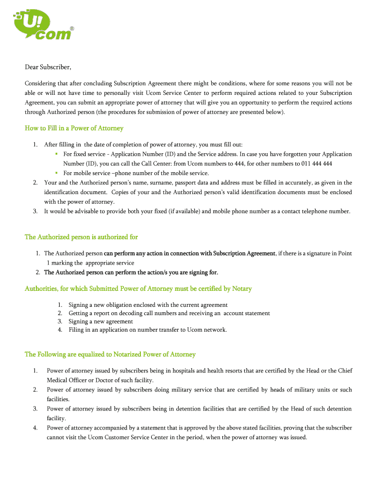 Fillable Online Agreement, you can submit an appropriate power of attorney that will give you an ...