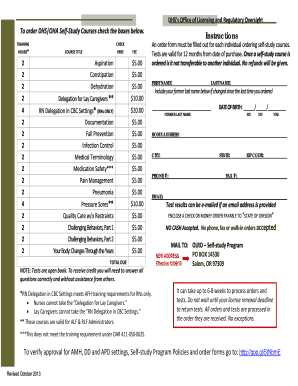 Fillable Online oregon DHS s Office of Licensing and Regulatory ...