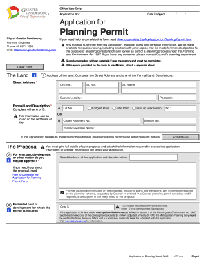 Fillable Online Planning Permit - Department of Transport, Planning and ...