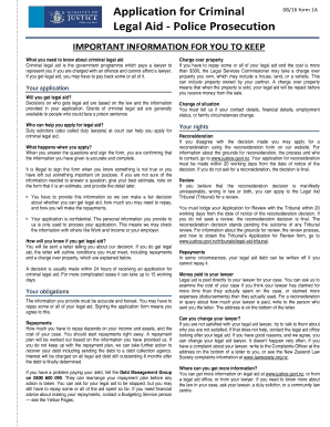 Fillable Online justice govt Legal Aid - Police Prosecution - justice ...