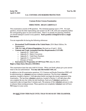 Fillable Online cbp CBP exam April2015 For GPO.pdf Fax Email Print ...