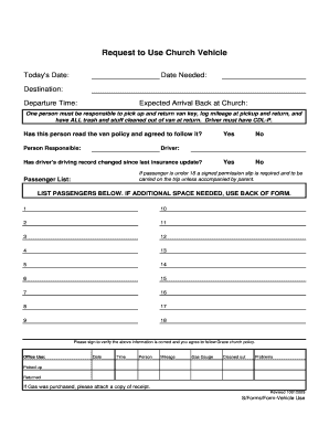 Fillable Online Vehicle Request Form - storage.cloversites.com Fax ...