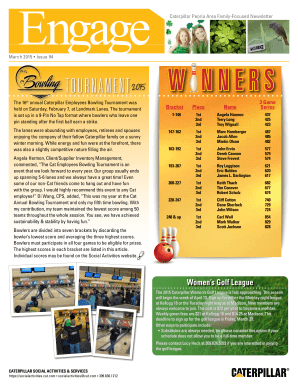 Fillable Online Caterpillar Peoria Area Family-Focused Newsletter Fax ...