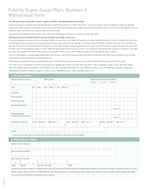 Fillable Online booster co Fidelity Super-Super Plan, Number 3 ...