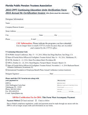 Fillable Online fppta Florida Public Pension Trustees Association Fax ...