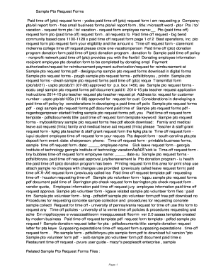 Fillable Online Sample Pto Request Forms. Sample Pto Request Forms Fax ...