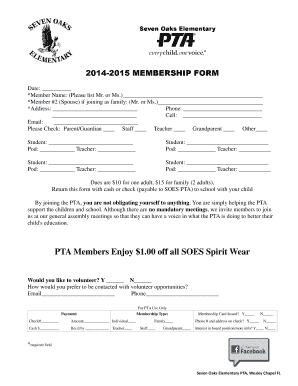 Fillable Online soes my-pta 2014-2015 MEMBERSHIP FORM - soes.my-pta.org ...