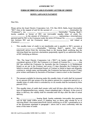 Fillable Online DOWN / ADVANCE PAYMENT Fax Email Print - pdfFiller