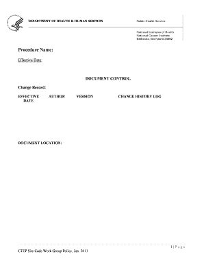 Fillable Online ctep cancer Procedure Name: - ctep cancer Fax Email ...