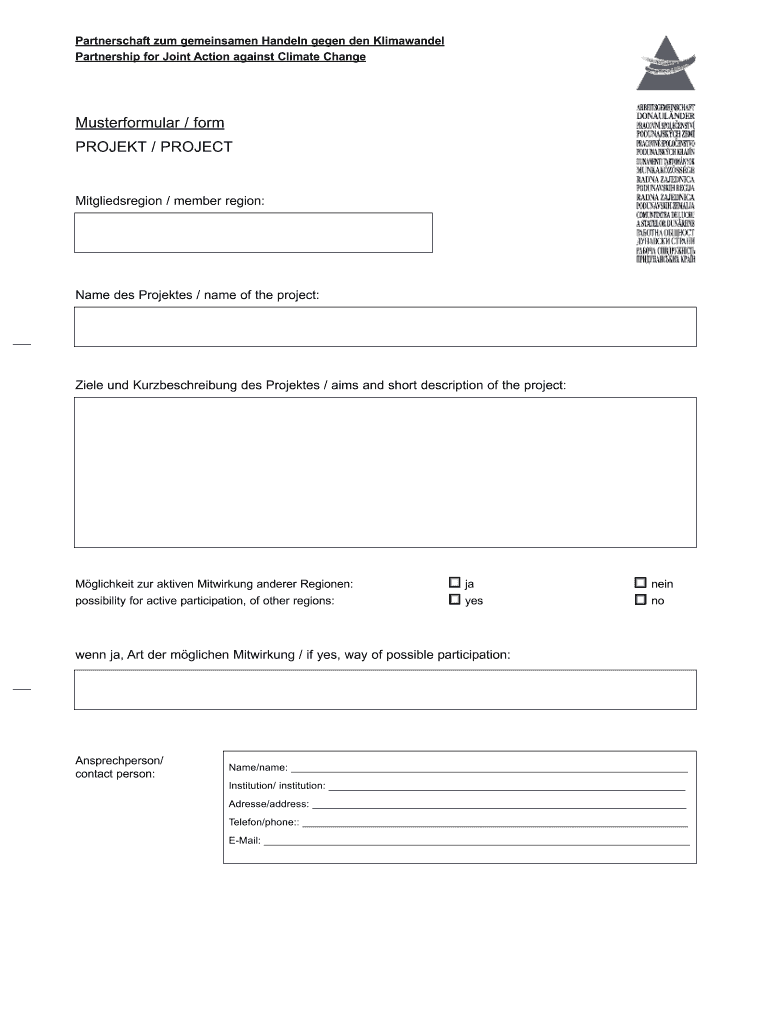 Fillable Online land-oberoesterreich gv Musterformular/form PROJEKT ...