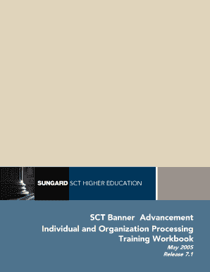 Fillable Online SCT Banner Advancement Individual and Organization ...