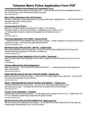 Fillable Online jongos azlib Tshwane Metro Police Application Form PDF ...