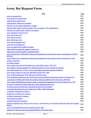 Fillable Online dpxi Army Rst Request Form. army rst request form Fax ...
