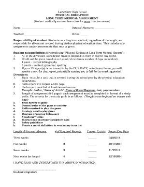Fillable Online LONG TERM MEDICAL ASSIGNMENT Fax Email Print - pdfFiller
