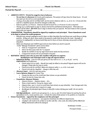 Fillable Online ncmcs School Name: Check List Month: Fax Email Print ...