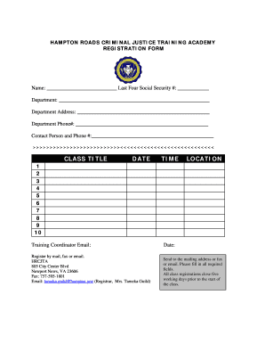 Fillable Online hrcjta Name: Last Four Social Security #: Fax Email Print - pdfFiller