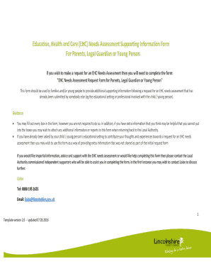 Fillable Online Education, Health and Care (EHC) Needs Assessment ...
