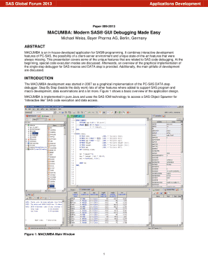 Fillable Online MACUMBA: Modern SAS GUI Debugging Made Easy Fax Email ...