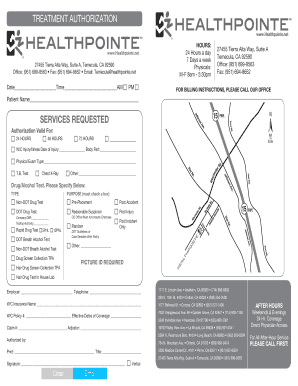 Fillable Online Authorization Form Temecula Fax Email Print - pdfFiller